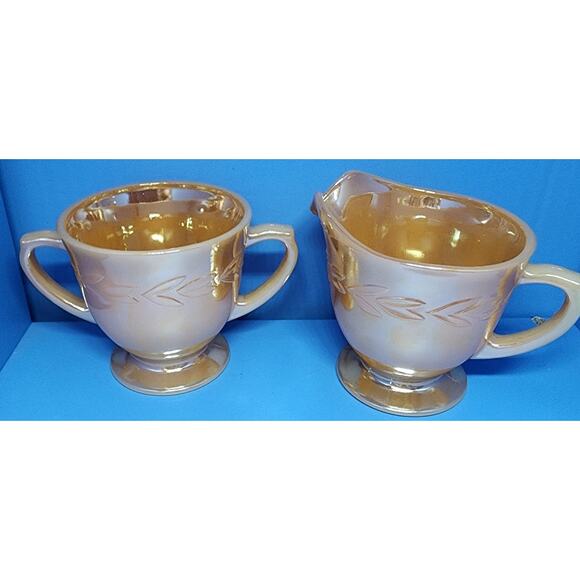 Fire King | Dining | Vintage Fire King Marigold Glass Peach Lusterware ...